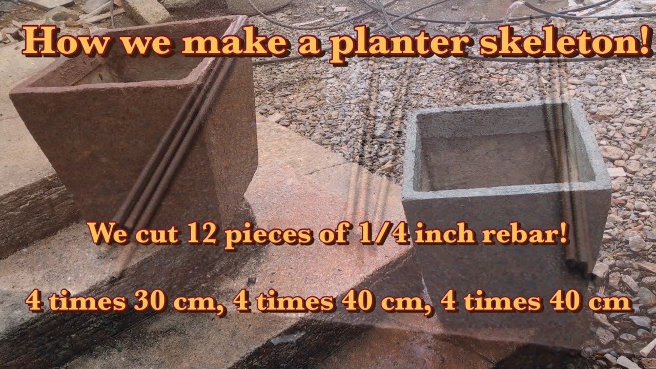 How we make classic long lasting cement planters using simple building ...