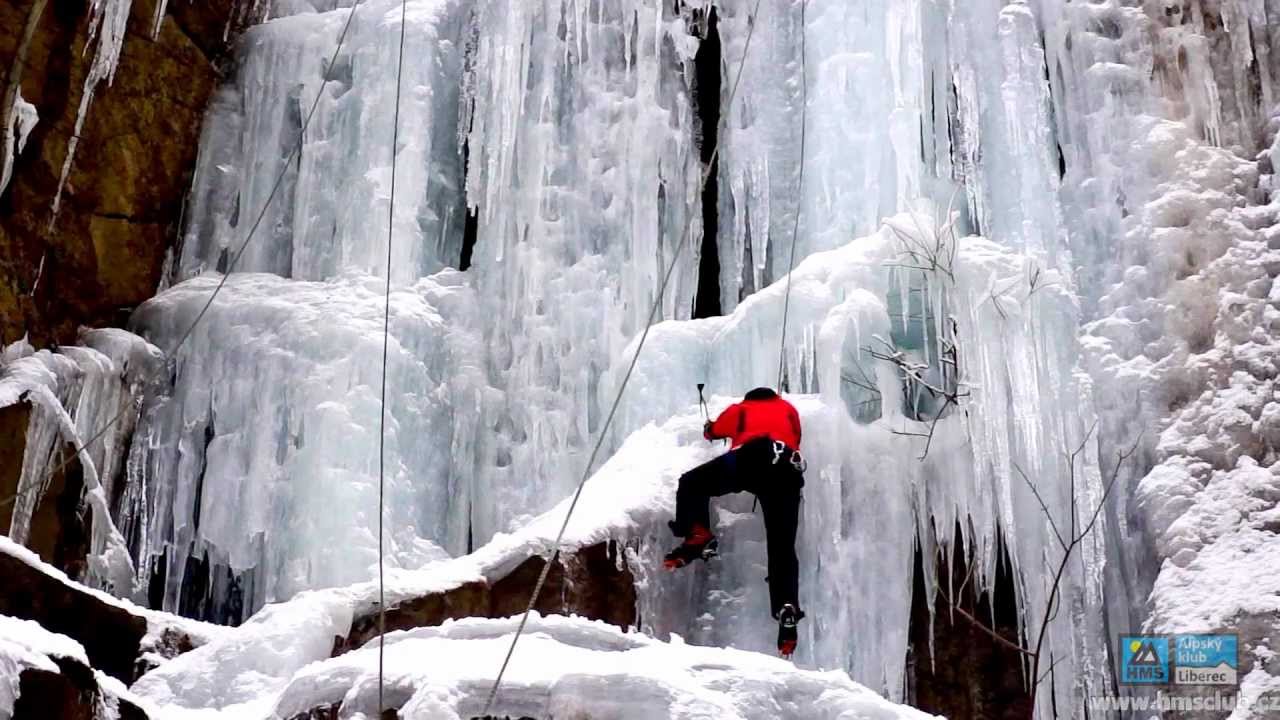 HMS Alpský klub Liberec - Ledolezení - Lom U Kozy - Ice climbing in ...