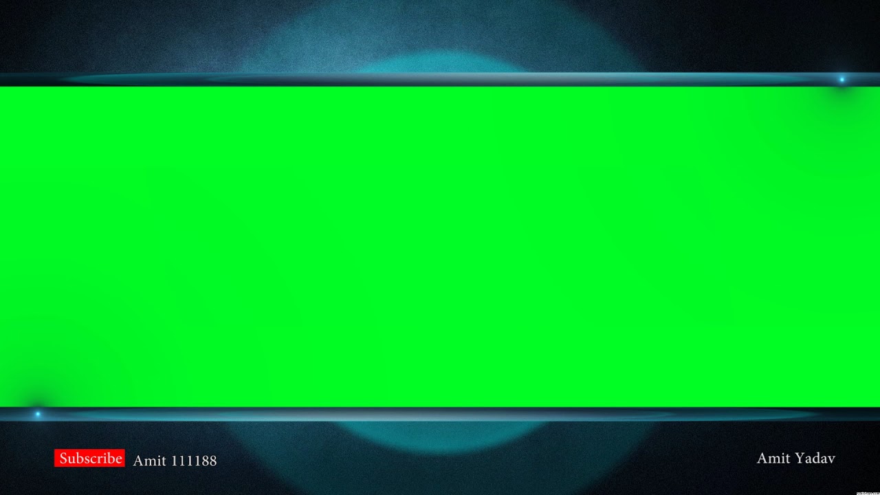 Blue Border Frame with Flare Top & Lower Band Motion Graphic on Green ...