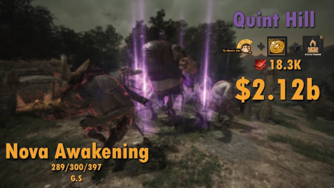 BDO | Quint Hill | Nova Awakening | 18.3k/hr (Lv2 + Agris + Agris Coin ...