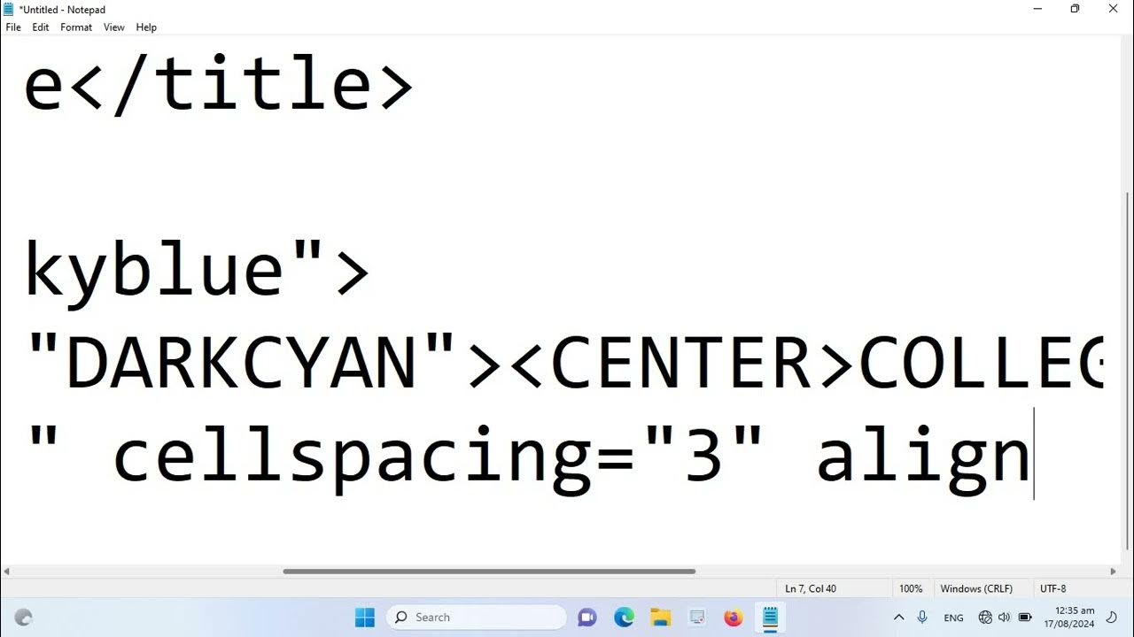 HTML Program 2016 Lecture 68 | HTML College Time Table| HTML full course vector art work - YouTube