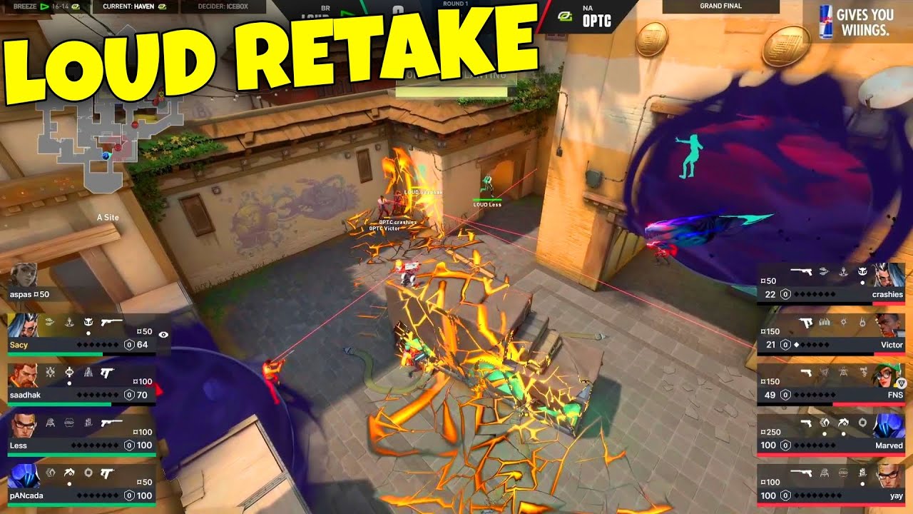 Loud Retake in VCT | LOUD vs Optic Gaming | Valorant - YouTube
