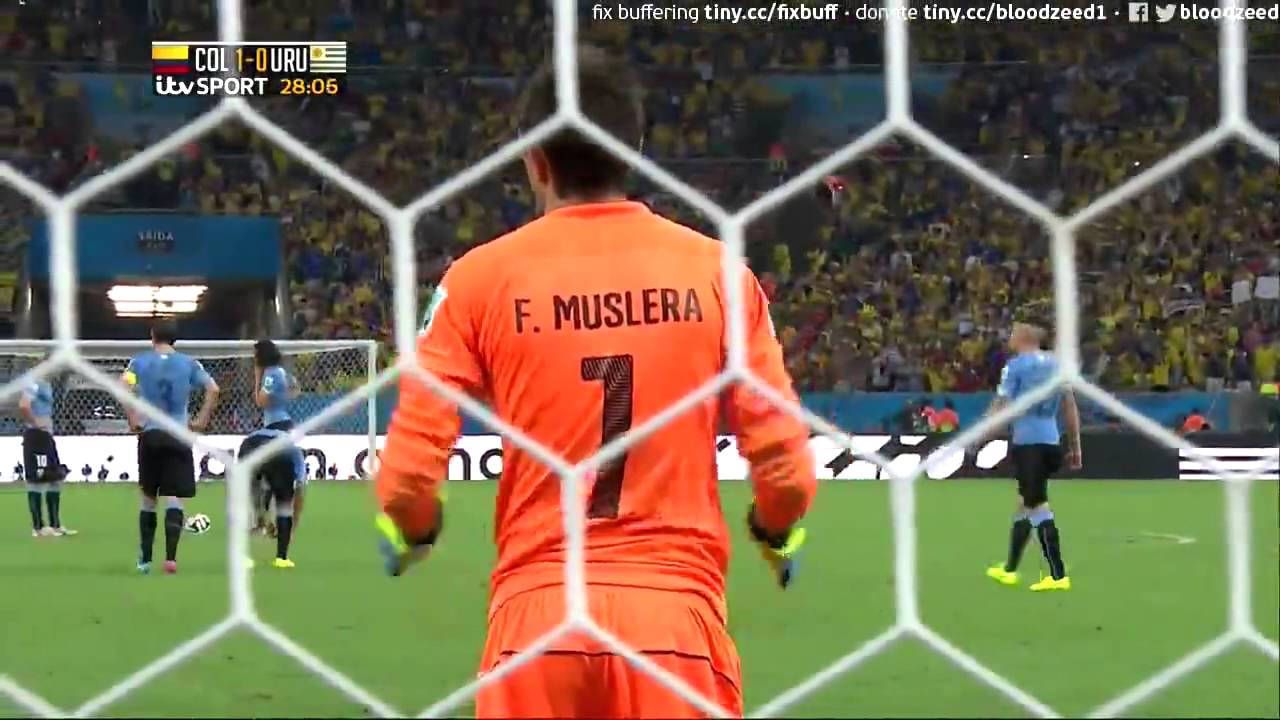 Colombia 1 Uruguay 0 James Rodriguez Pache Andrade - YouTube