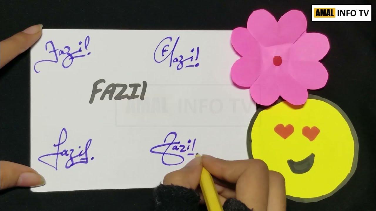 Fazil Name Signature - Handwritten Signature Style for Fazil Name - YouTube