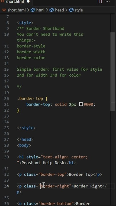 Css Border Shorthand Tutorial Csstutorial Youtube