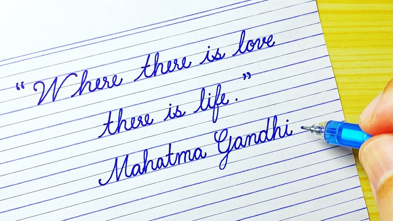 EP46 Real Quotes by Mahatma Gandhi | Super clean handwriting ...