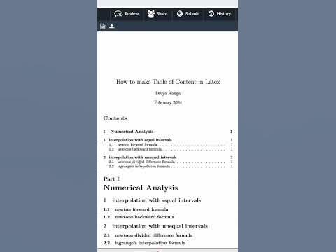 How to write Table of Contents in Latex Overleaf # #latex #overleaf # ...