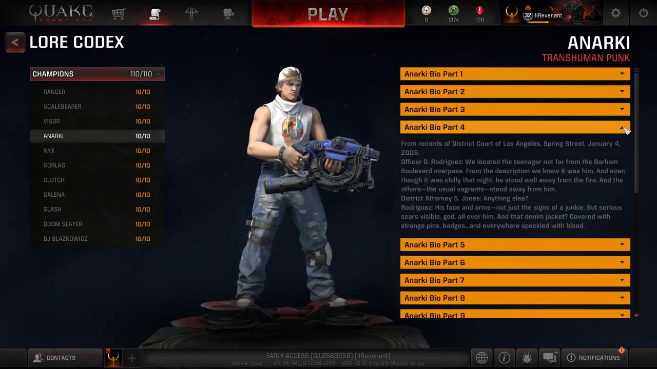 Quake Champions - Anarki - Biography Lore Scrolls - YouTube