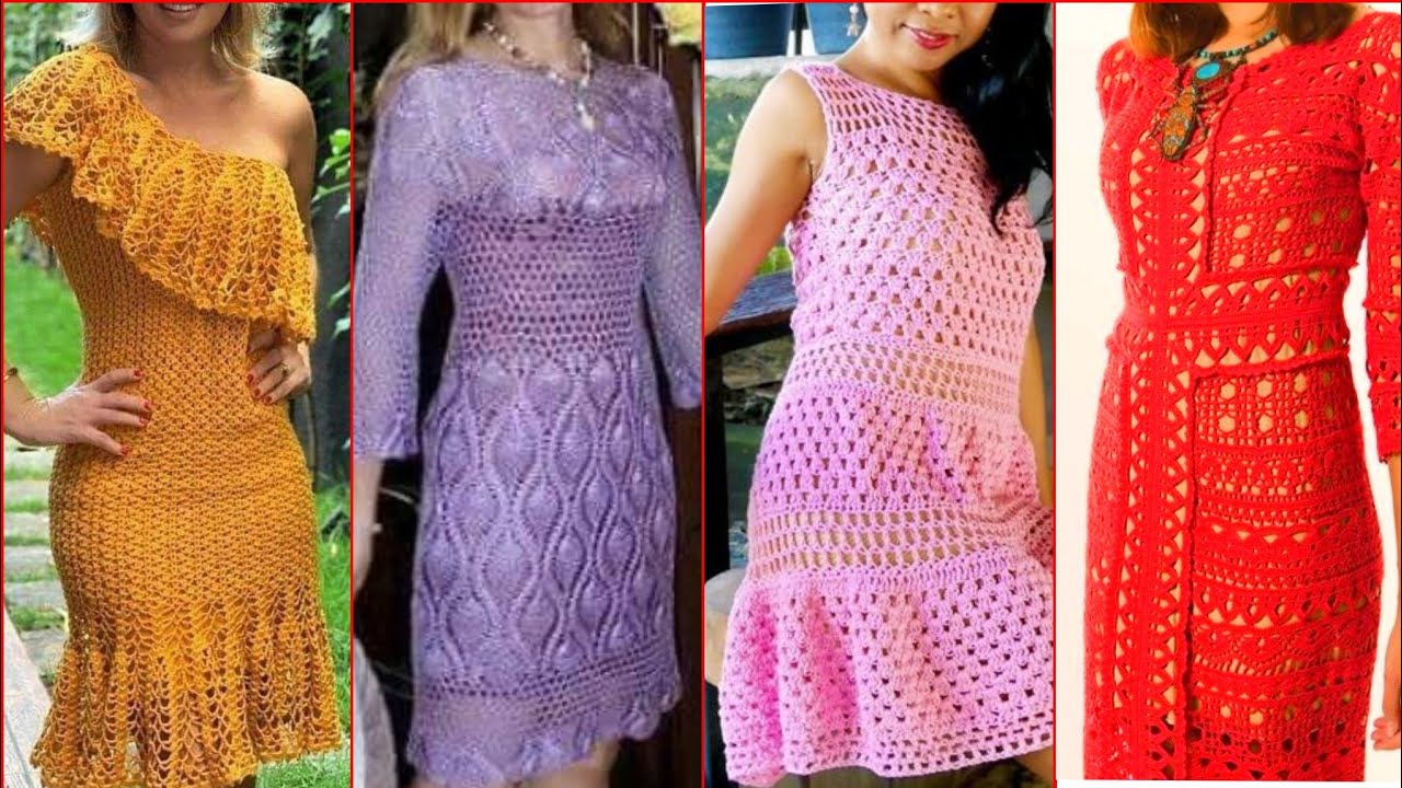 CROCHET DRESS TUTORIAL ||how to crochet dress with side slits and ...