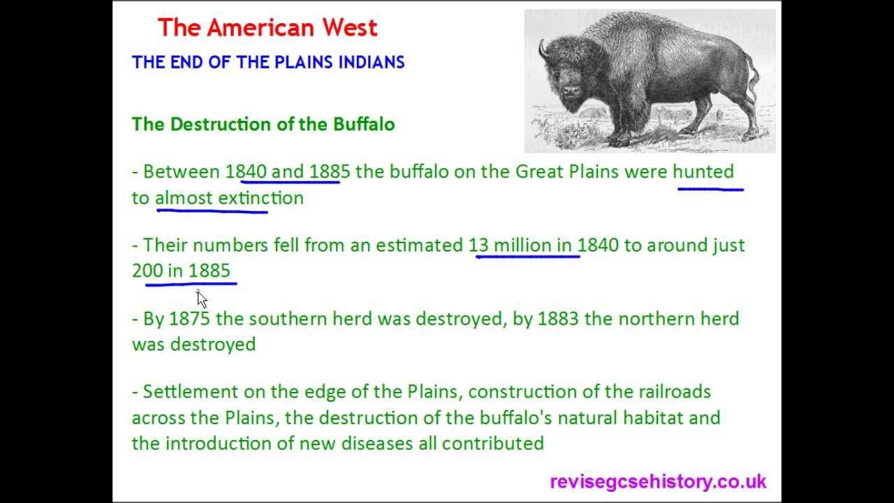 American West - The End of the Plains Indians - Destruction of the ...