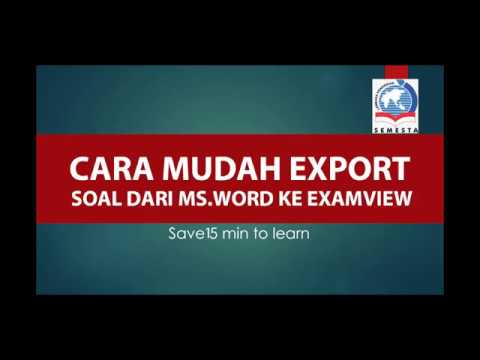 Import ExamView Question from Word (rtf) file | ExamView tutorial - YouTube