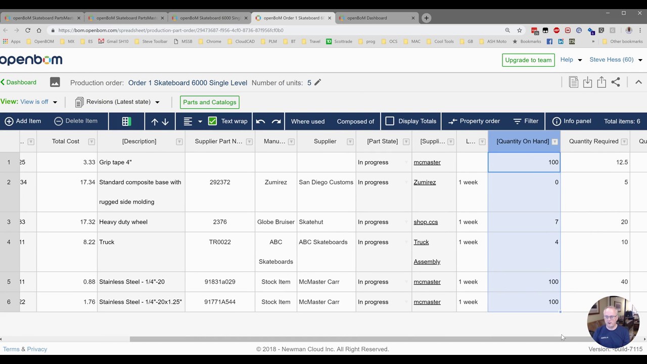 OpenBOM creating purchase order BOM - YouTube
