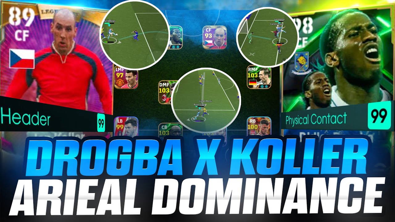 Unstoppable Aerial Attack🔥🥵Drogba&Koller Dominate with Headers ...