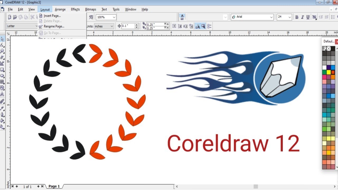 Flower Design In Coreldraw 12 ll Coreldraw Tutorial In Hindi ll How To ...