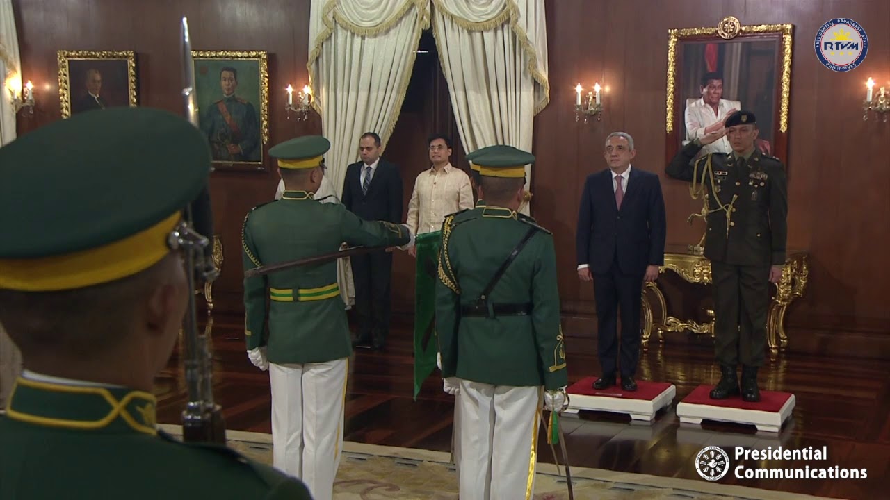 Arrival Honors for Georgia Ambassador Designate - YouTube