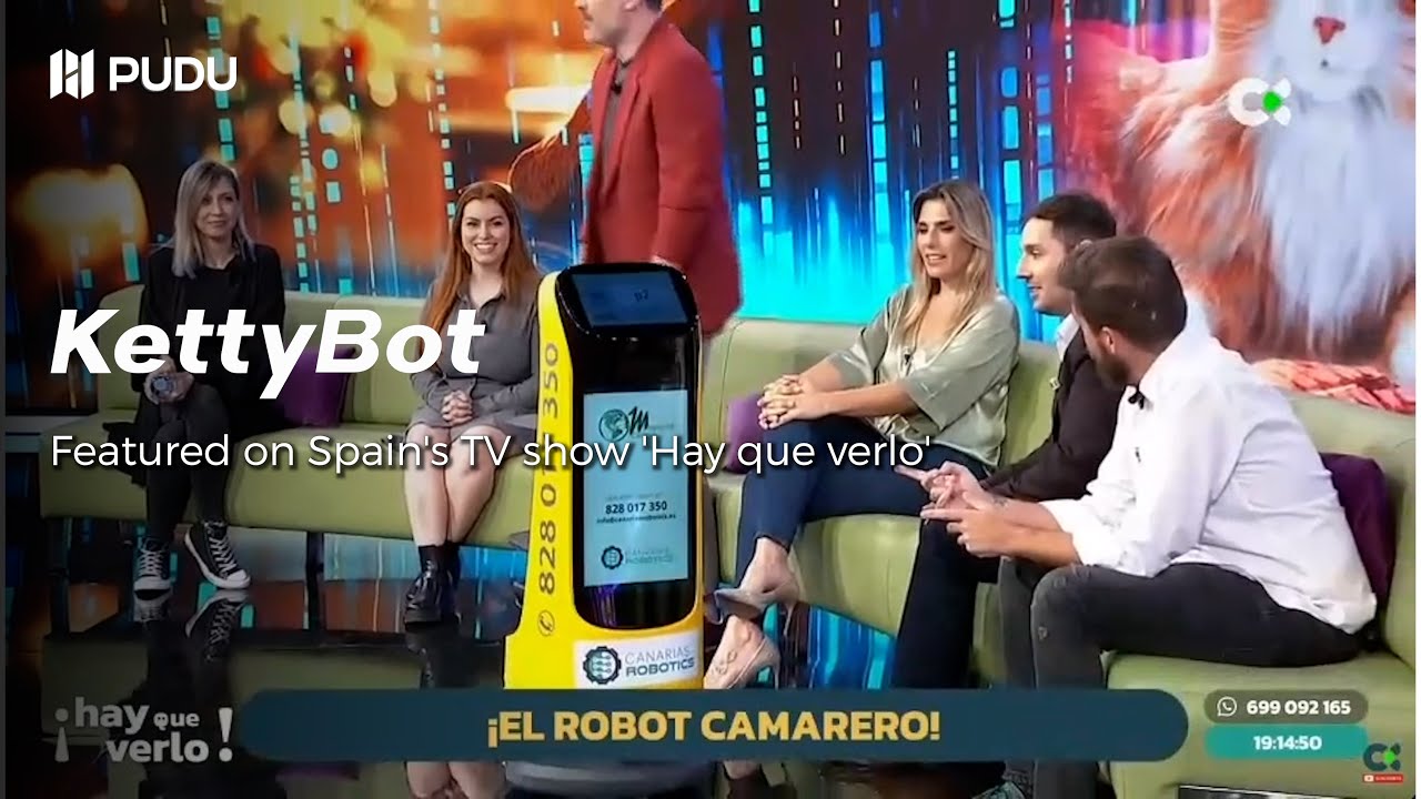 KettyBot: Featured on Spain's TV show 'Hay que verlo' | Pudu Robotics - YouTube