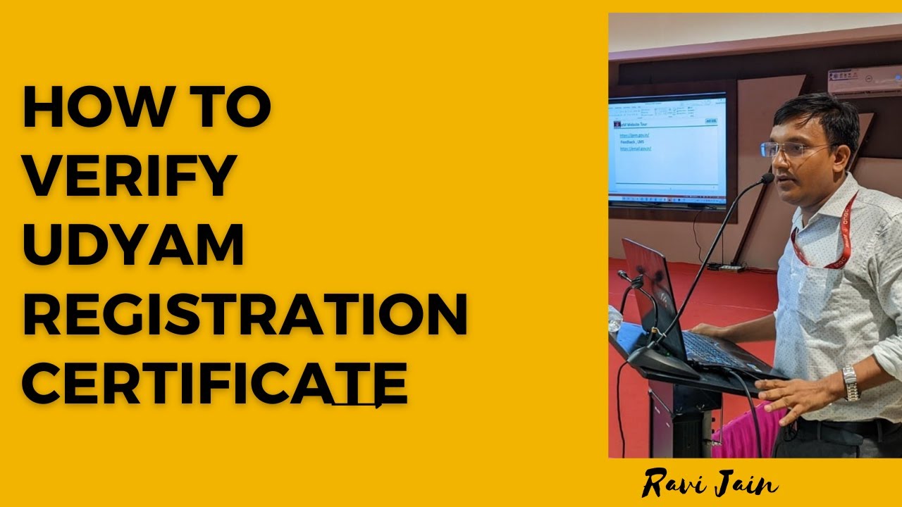 How to verify Udyam Registration Certificate #gem #government # ...