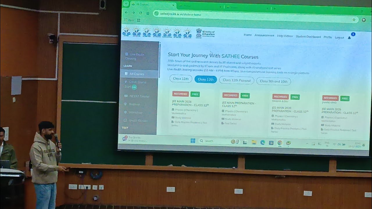 SATHEE' PORTAL & APP | Free Courses for preparation| IIT Kanpur - YouTube