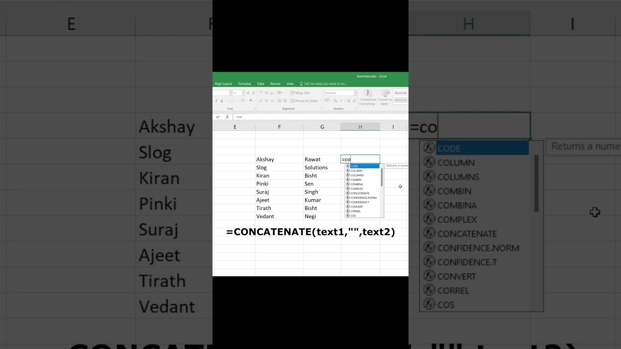 How To Merge Two Cells Data In One Cell In MS Excel YouTube How To Merge Two Cells Data In One Cell In MS Excel YouTube