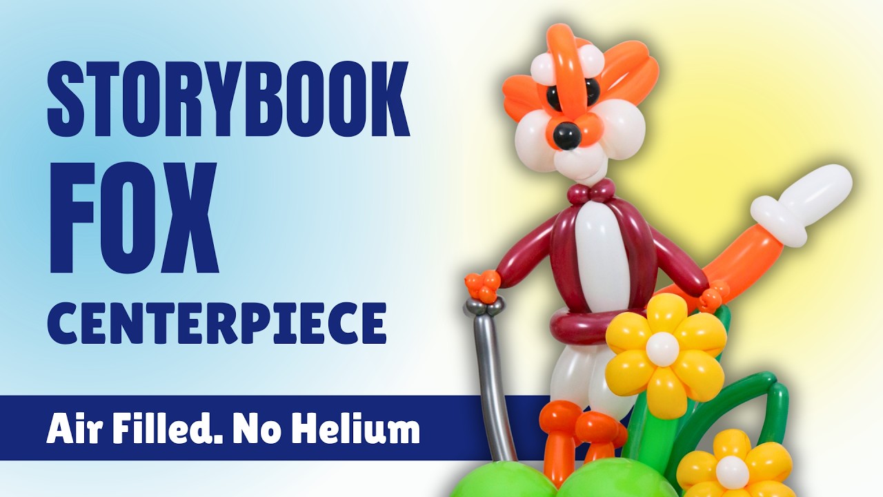 Storybook Fox Balloon Centerpiece | Woodland Party Theme - YouTube