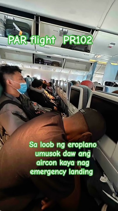 PAL flight PR102 nag emergency landing dahil umusok daw ang aircon - YouTube