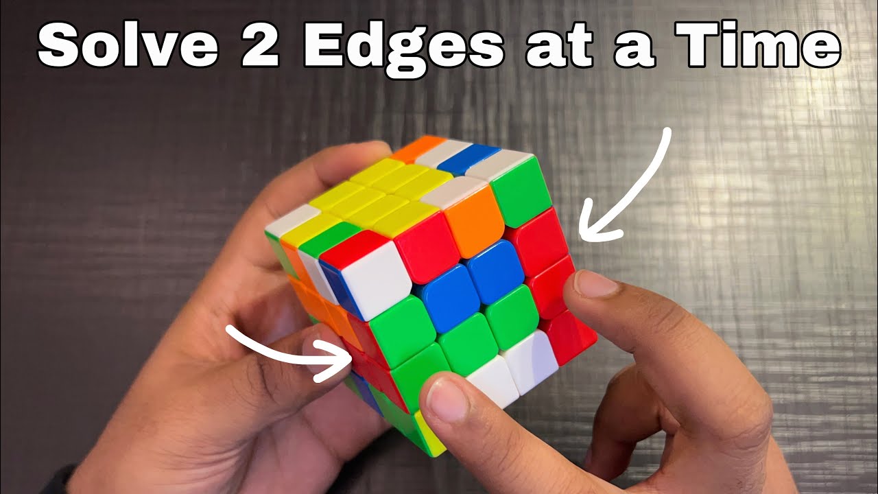 “4x4 Rubiks Cube” Intermediate Edge Pairing Technique Youtube
