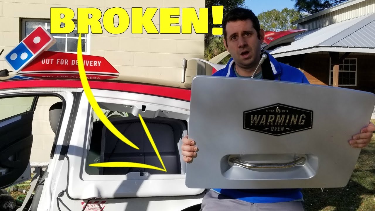 Someone BROKE The Oven Door on the Domino's DXP Pizza Car! - YouTube
