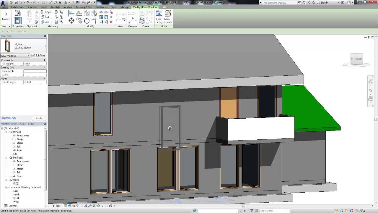 CAAm1 - Revit Architecture - Timelapse - School - YouTube