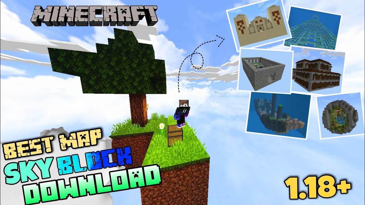 Minecraft New skyblock Map For Mcpe | Rex_pro Gamer - YouTube