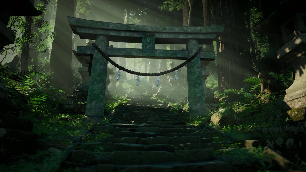 Japanese Forest Torii - YouTube