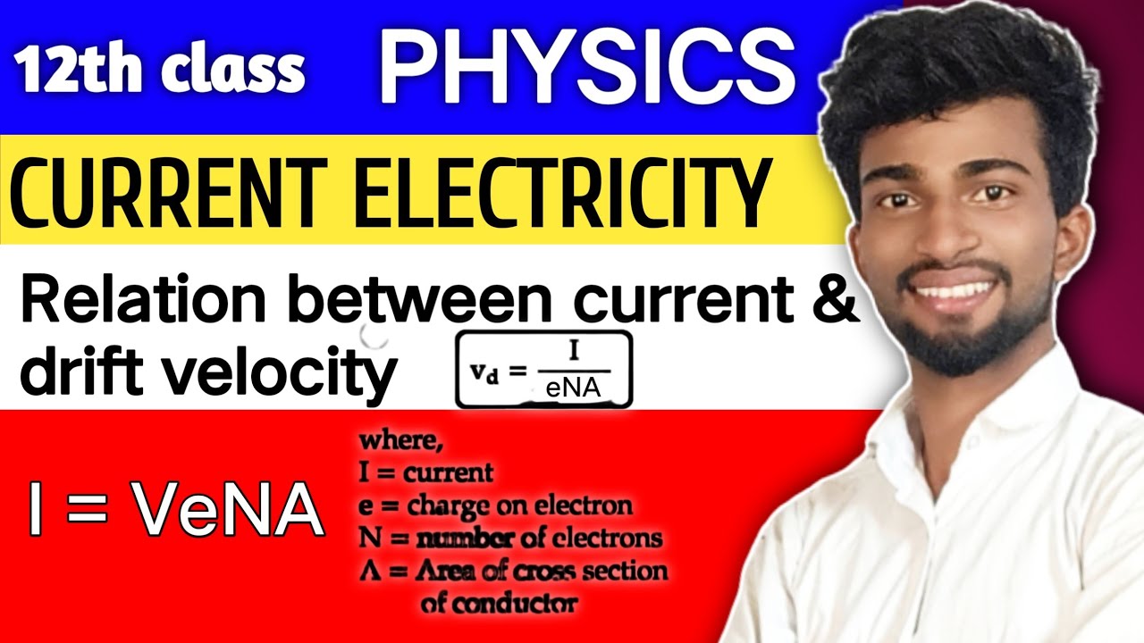 Relation between current & drift velocity | 12th class physics current ...