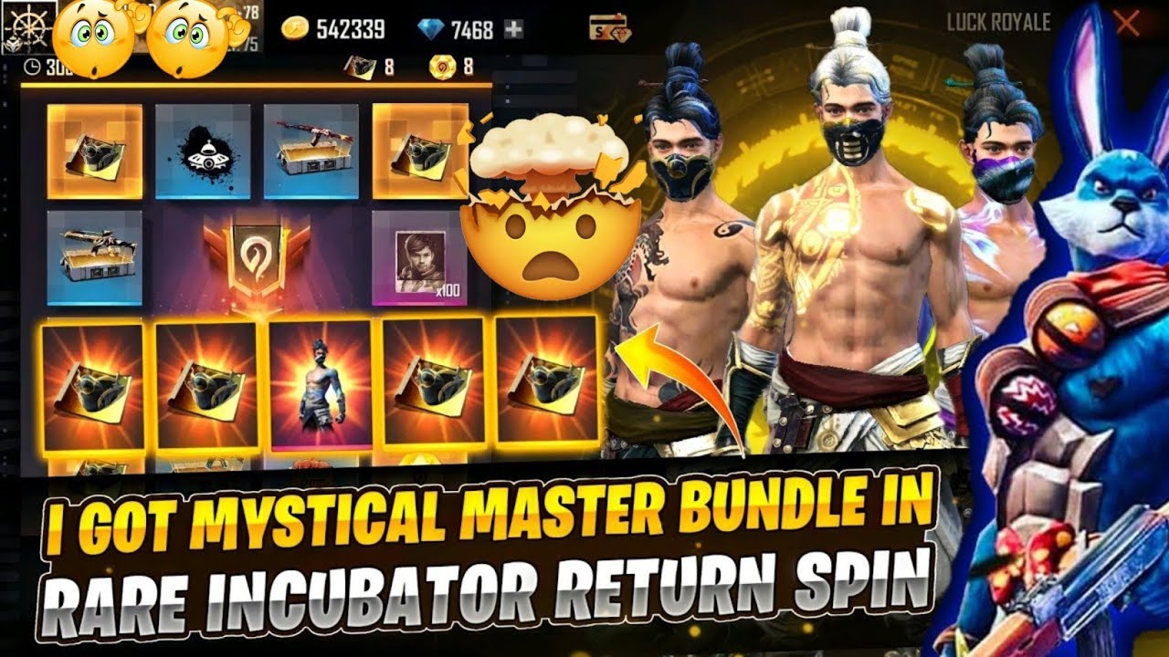 FREE FIRE NEW MYSTICAL MASTER INCUBATOR BUNDLE | GOLDEN SHADE BUNDLE IN ...