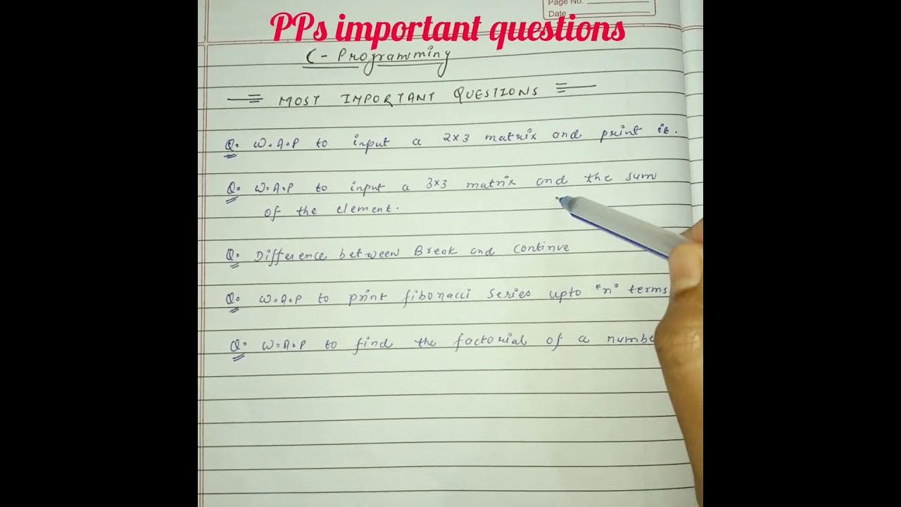 Pps 1st year most important questions||AKTU||most important questions ...