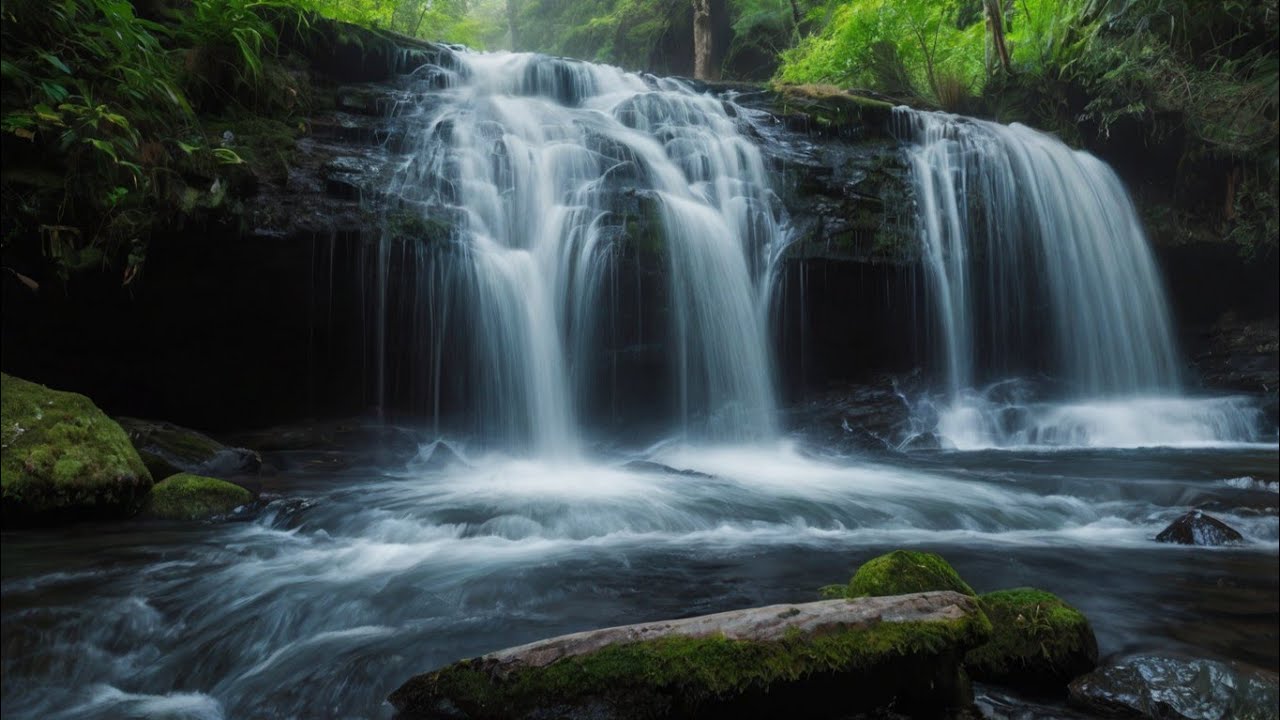 Waterfall Soundscape | Relaxing Music for Sleep, Meditation, Spa & ASMR ...