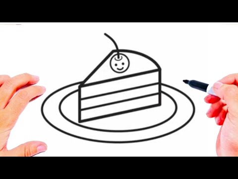 Dessin facile | comment dessiner une part de gâteau | Dessin kawaii ...