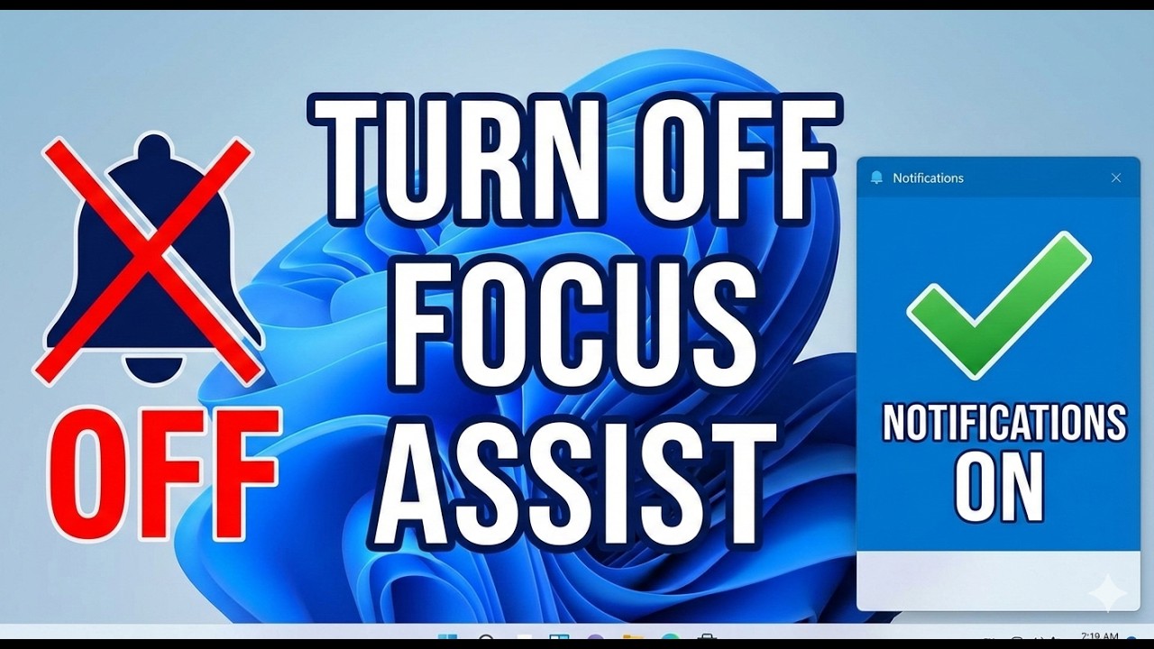How to Turn Off Focus Assist on Windows 11 (2026) - YouTube