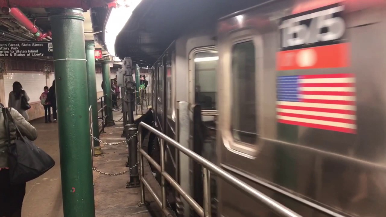 NYC Subway: Various trains passing by South Ferry loops throughout the ...