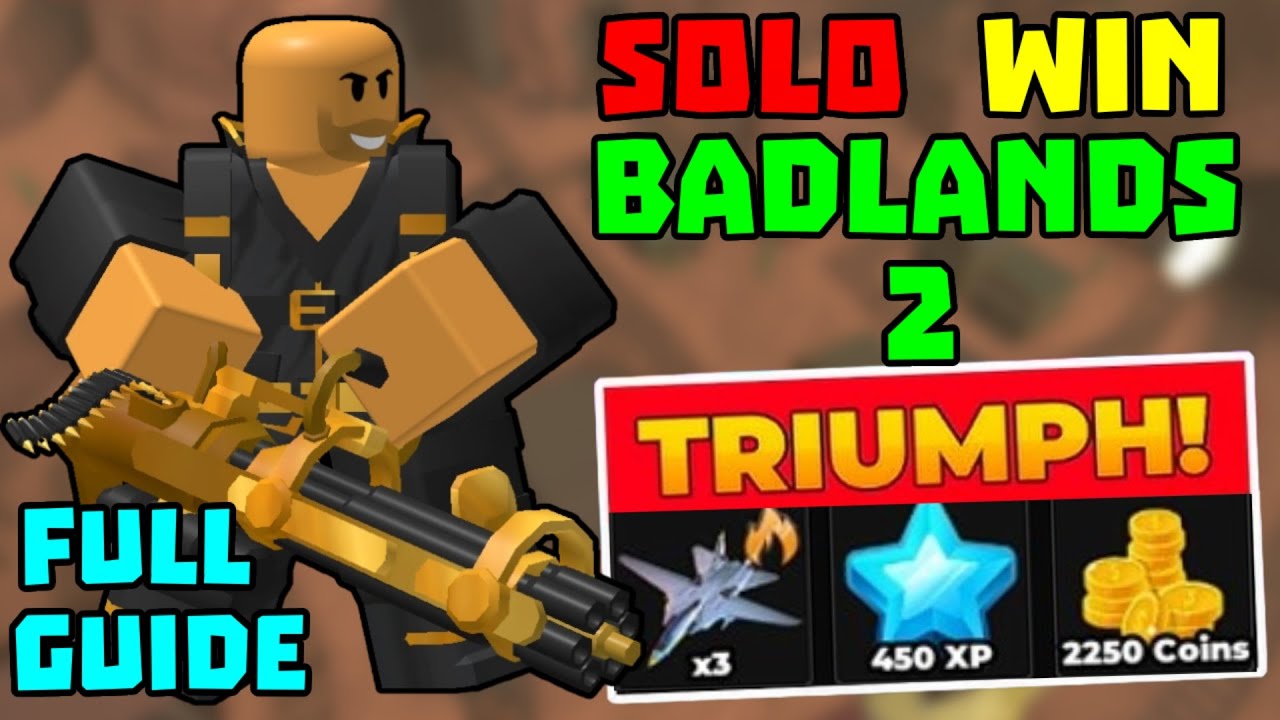 SOLO Badlands 2 Triumph with Golden Minigunner + Full Guide | TDS Tower ...