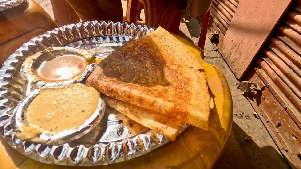 Indian Dosa डोसा कैसे बनता है, Varanasi Food, Indian Street Food ...