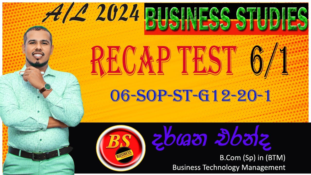 RECAP Test 6 -1 - YouTube