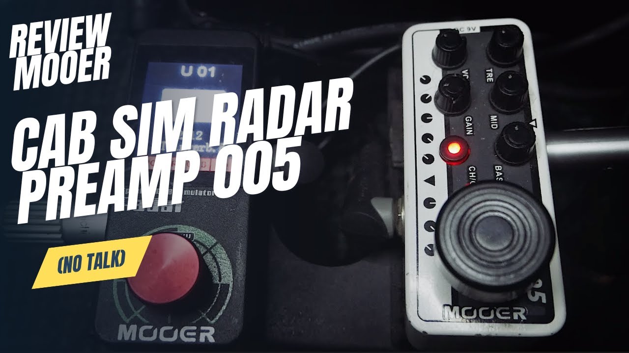 review mooer radar cabinet simulator & mooer 005 preamp - YouTube