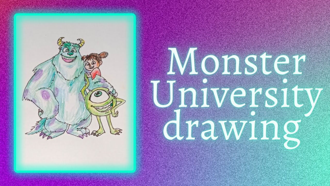 Monster University drawing Tutorial | Inside Art - YouTube