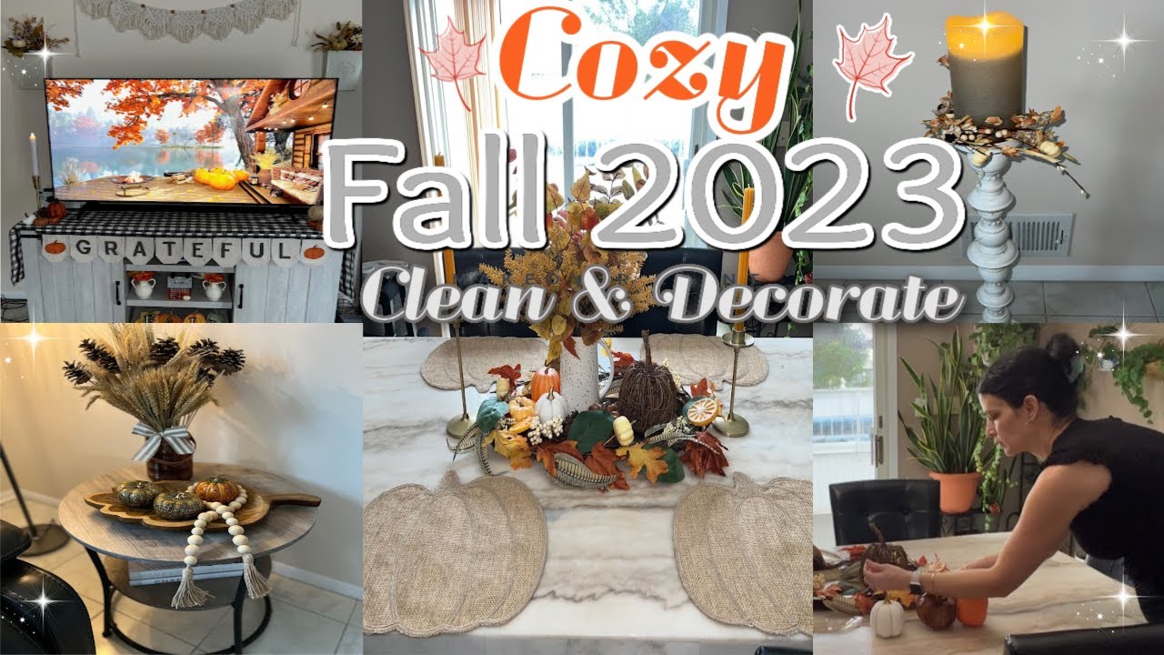 🍂 NEW FALL DECORATE WITH ME 2023 | SIMPLE, COZY FALL DECORATING IDEAS ...
