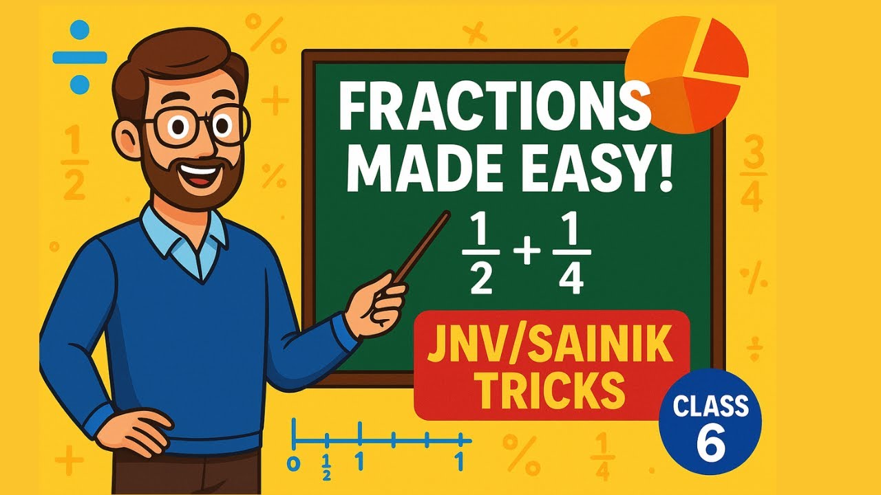 | fractions for class 6 | basic fraction concept | show to solve ...
