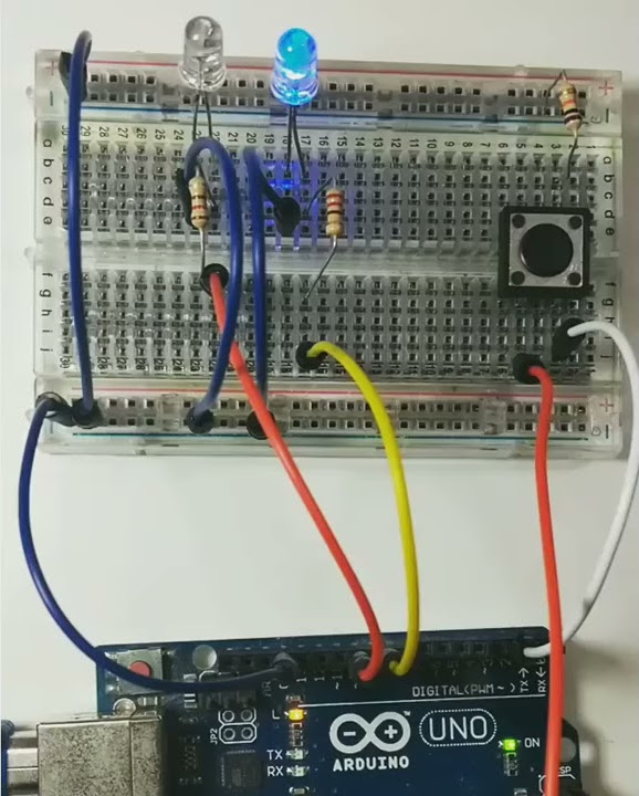 LEDS COM PUSH BUTTON | Arduino | Ponto && Vírgula; | #02 - YouTube