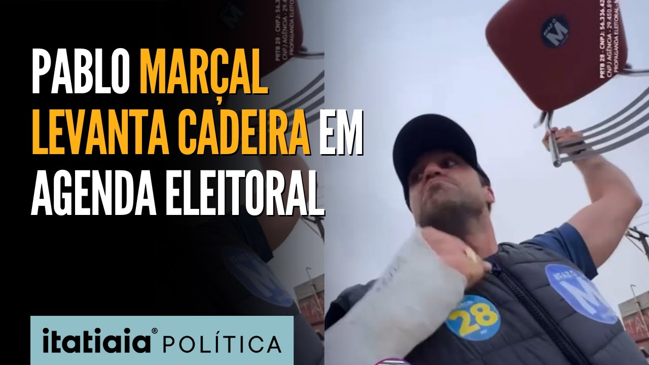 PABLO MARÇAL EXIBE CADEIRA COM 'M' DURANTE PASSEATA POR BAIRRO DE SP ...