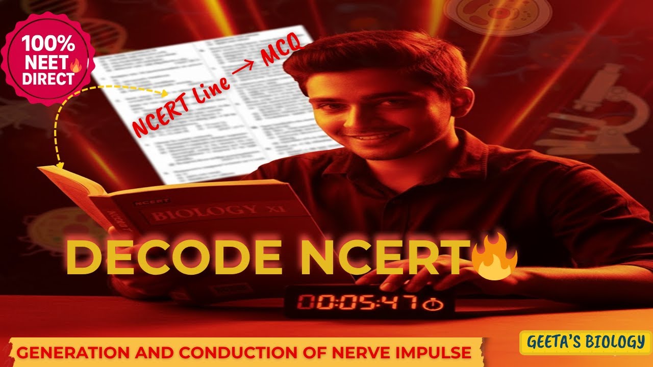 Conduction of Nerve Impulse NCERT Line-Based MCQs | Decode NCERT Series ...