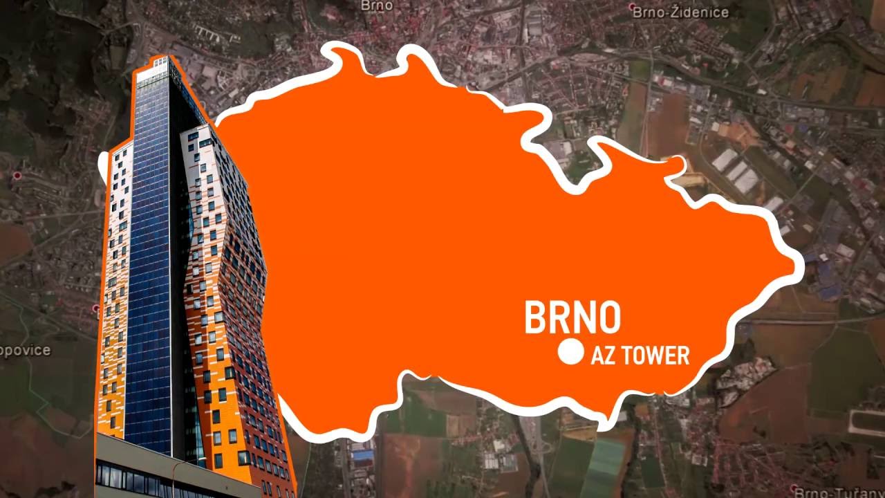 AZ Tower - nejvyšší budova v ČR - YouTube
