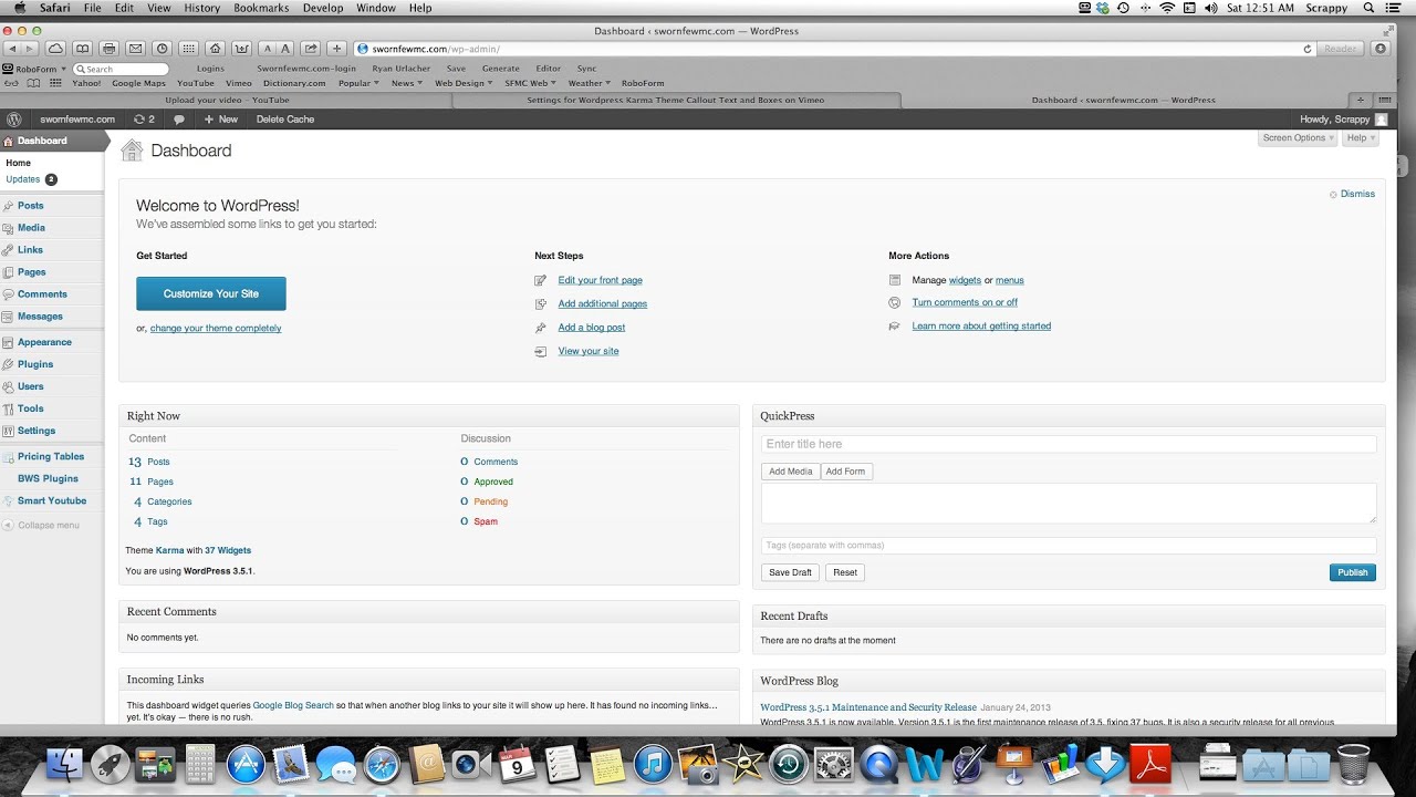 Add callout boxes and text to wordpress karma theme - YouTube