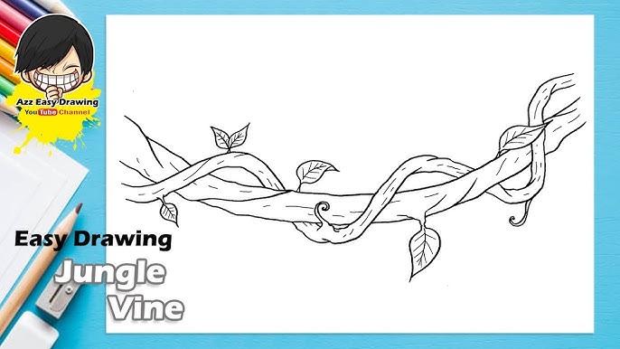 How To Draw A Cross With Vines